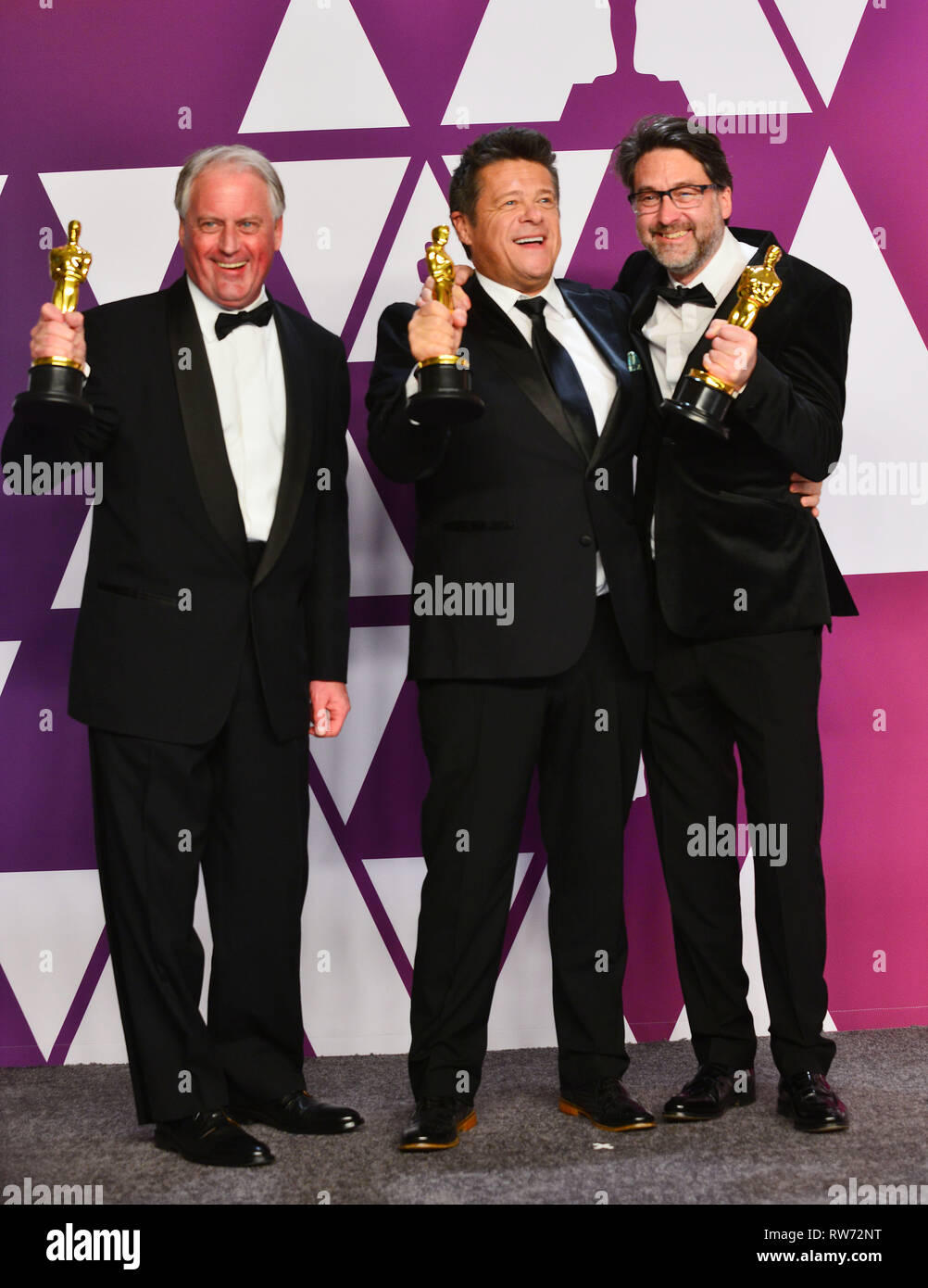 Paul Massey, Tim Cavagin and John Casali pose with the Best Sound ...