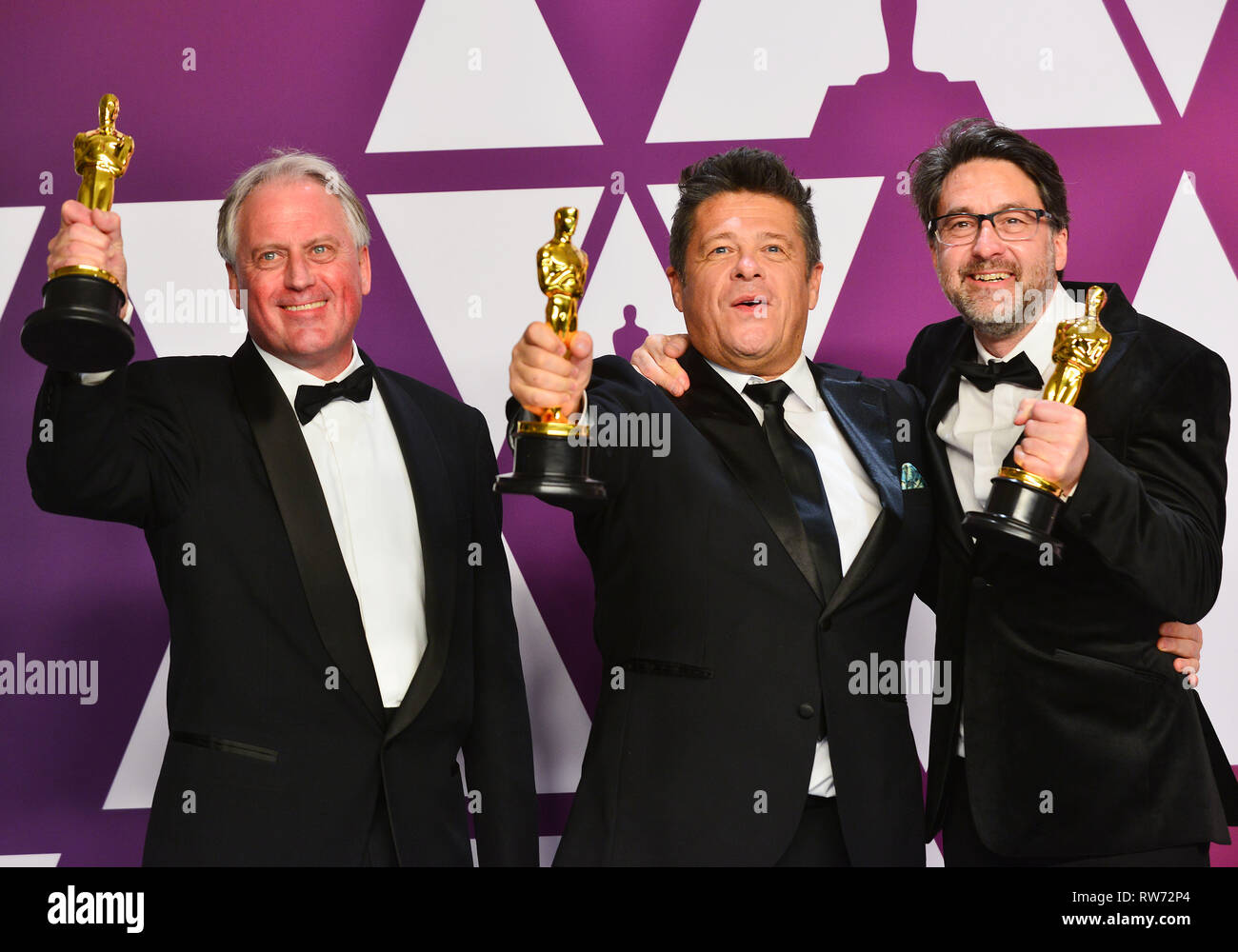 Paul Massey, Tim Cavagin and John Casali pose with the Best Sound ...