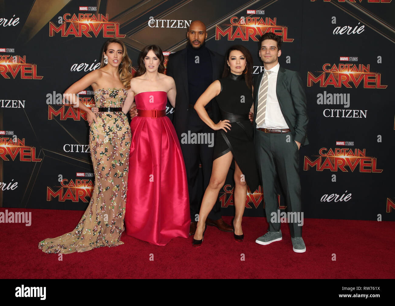 LOS ANGELES, CA - MARCH 4: Chloe Bennet, Elizabeth Henstridge, Henry ...