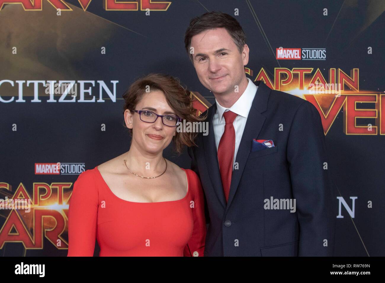 Ryan Fleck and Anna Boden attend the world premiere of 'Captain Marvel ...