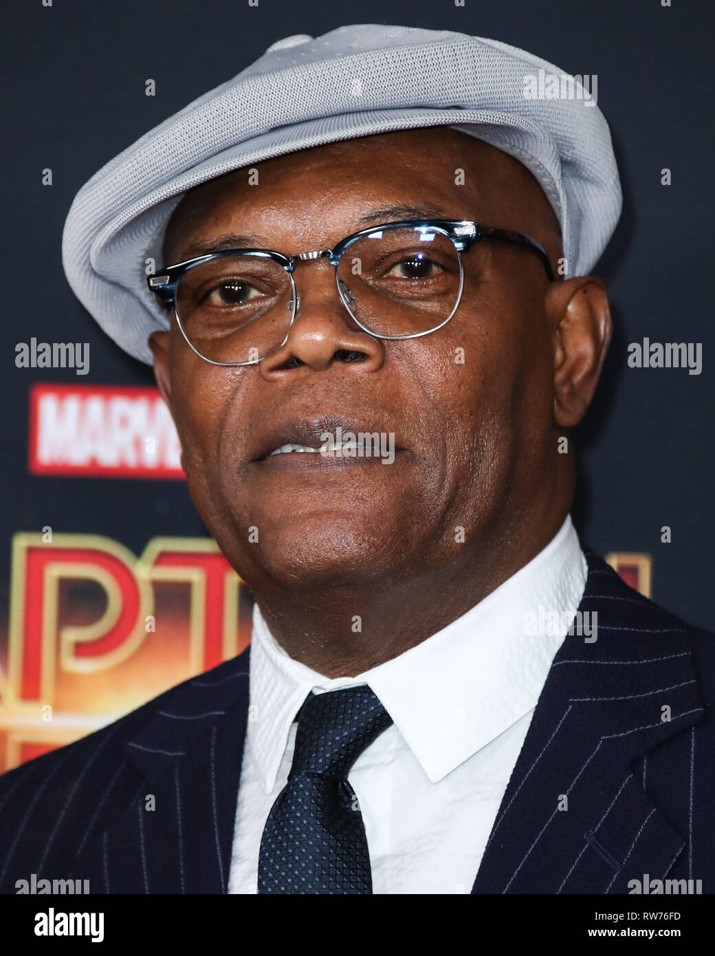Samuel l jackson attending premiere captain america hi-res stock ...