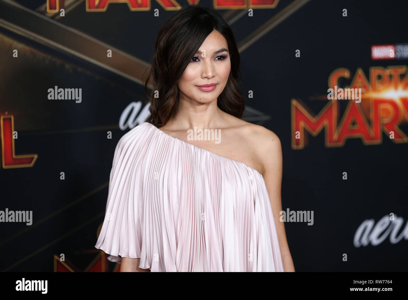 HOLLYWOOD, LOS ANGELES, CA, USA - MARCH 04: Actress Gemma Chan wearing ...