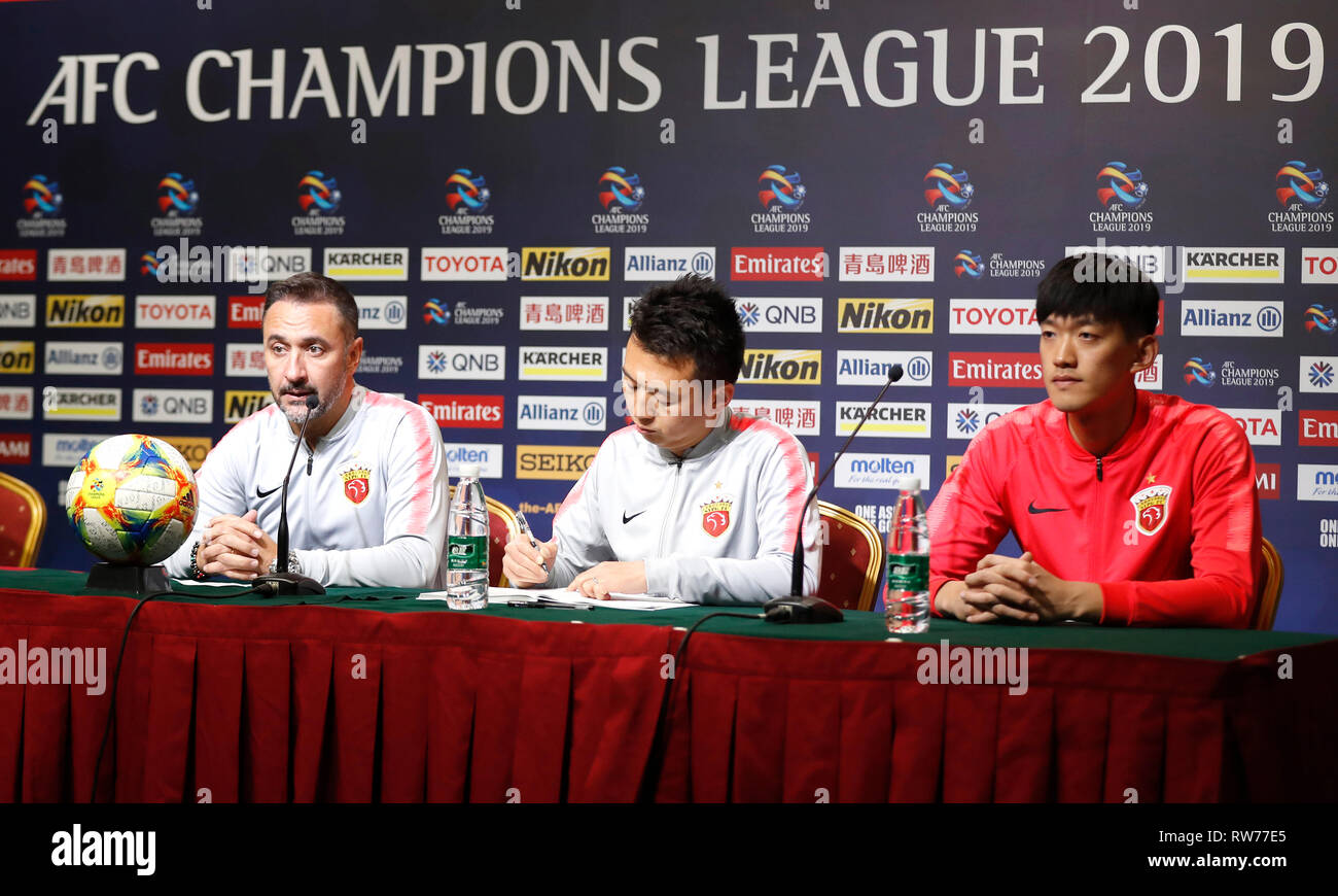 Shanghai, China. 5th Mar, 2019. Shanghai SIPG FC head coach Vitor ...
