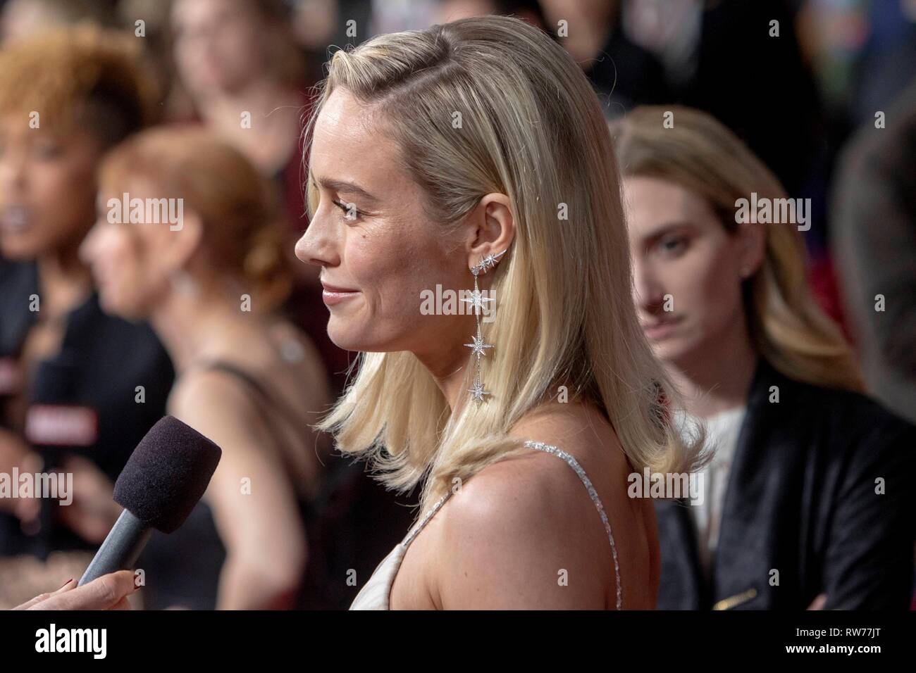 Brie Larson attends the world premiere of 'Captain Marvel' at El ...