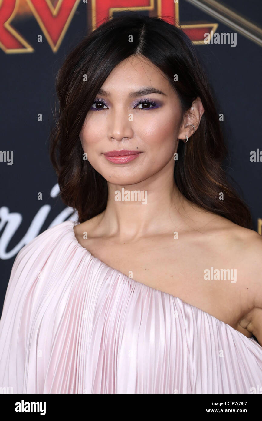 HOLLYWOOD, LOS ANGELES, CA, USA - MARCH 04: Actress Gemma Chan wearing ...