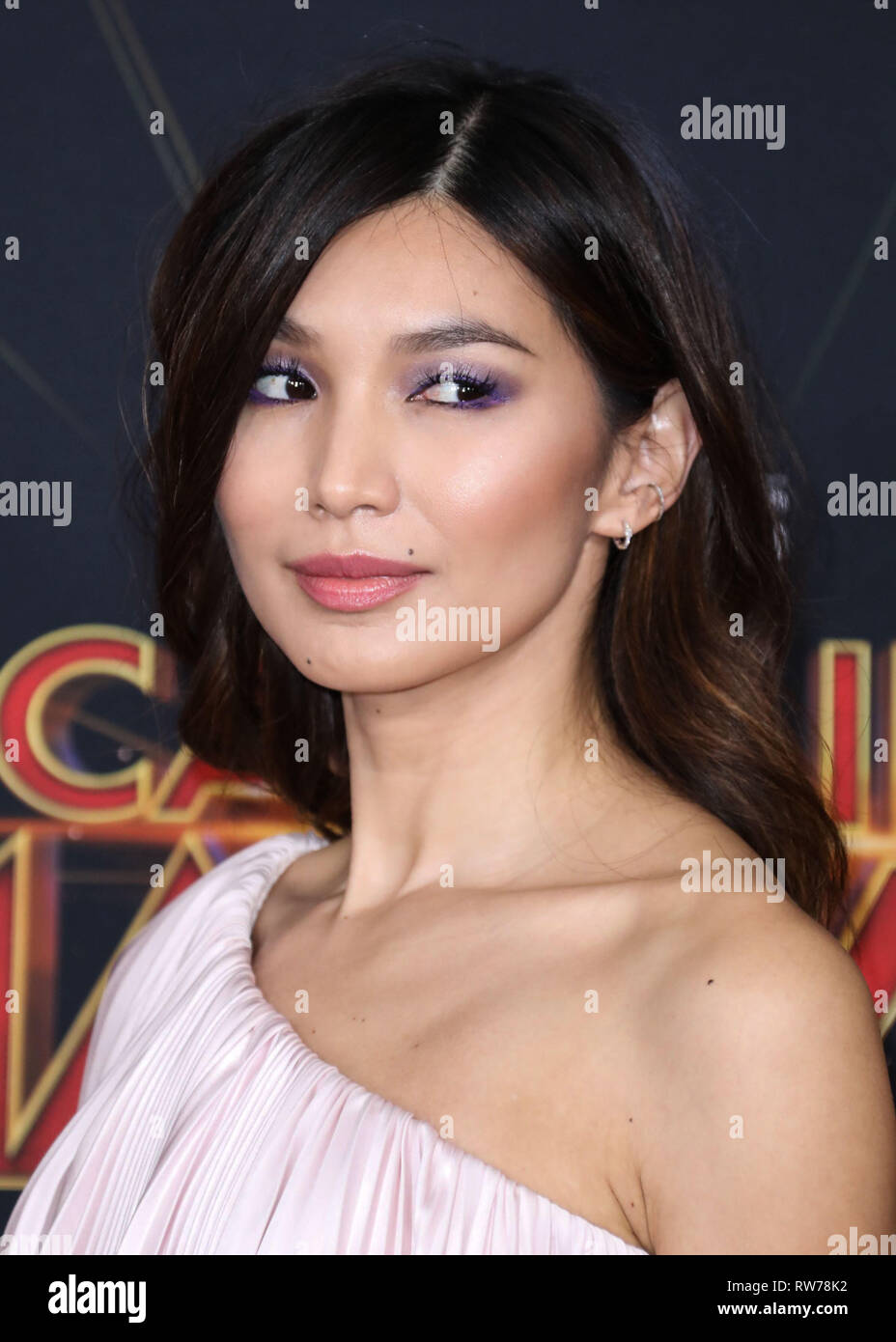 HOLLYWOOD, LOS ANGELES, CA, USA - MARCH 04: Actress Gemma Chan wearing ...