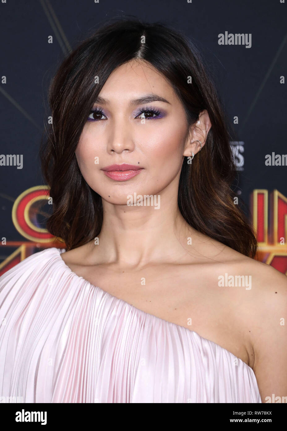 HOLLYWOOD, LOS ANGELES, CA, USA - MARCH 04: Actress Gemma Chan wearing ...