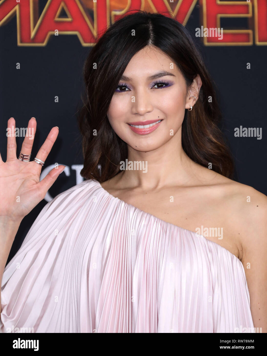 HOLLYWOOD, LOS ANGELES, CA, USA - MARCH 04: Actress Gemma Chan wearing ...