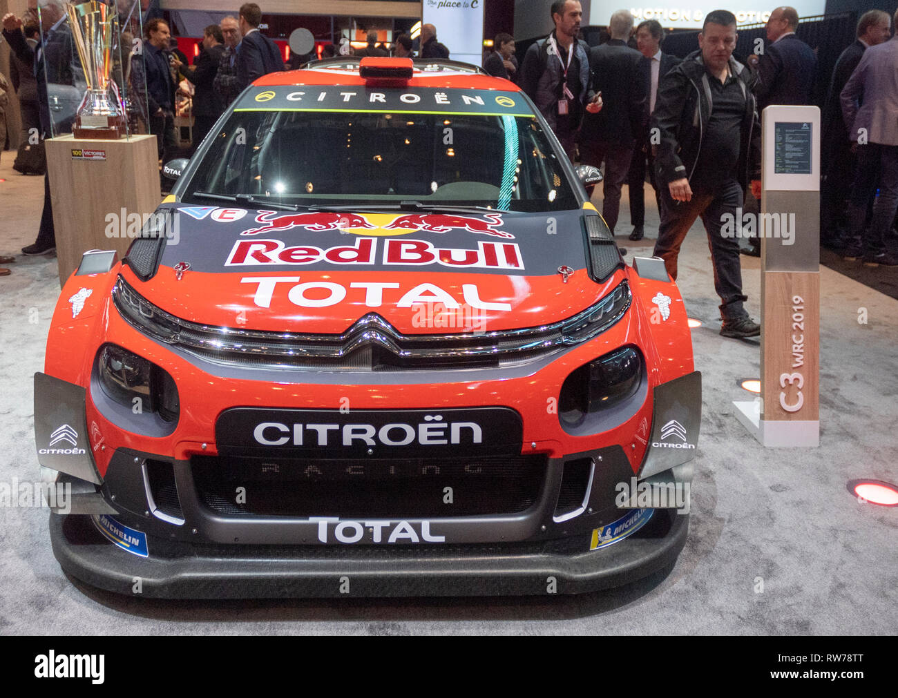 Geneva, Switzerland. 5nd March, 2019. The Citroen C3 Rally-car Red Bull ...