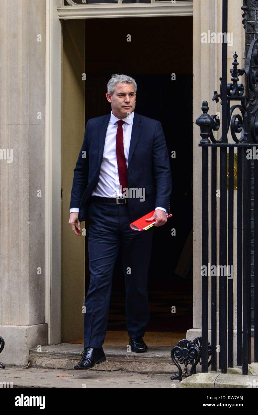 London, UK. 5th Mar, 2019. Stephen Barclay MP, Secretary of State for ...