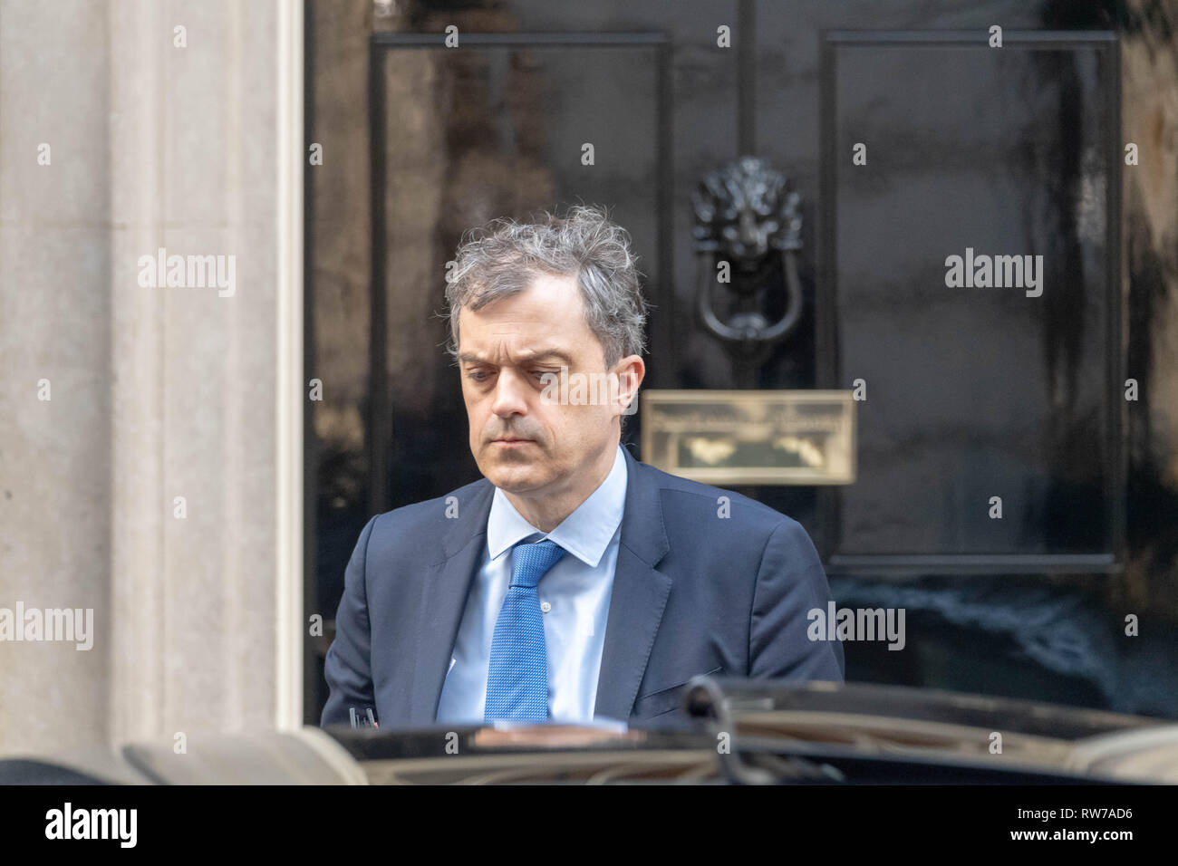 Chief whip julian smith leaves 10 downing street hi-res stock ...