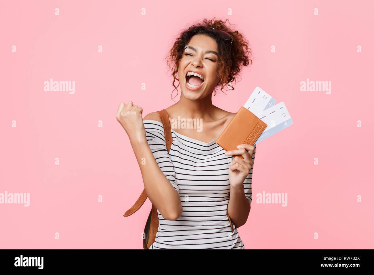 Overjoyed woman hi-res stock photography and images - Alamy