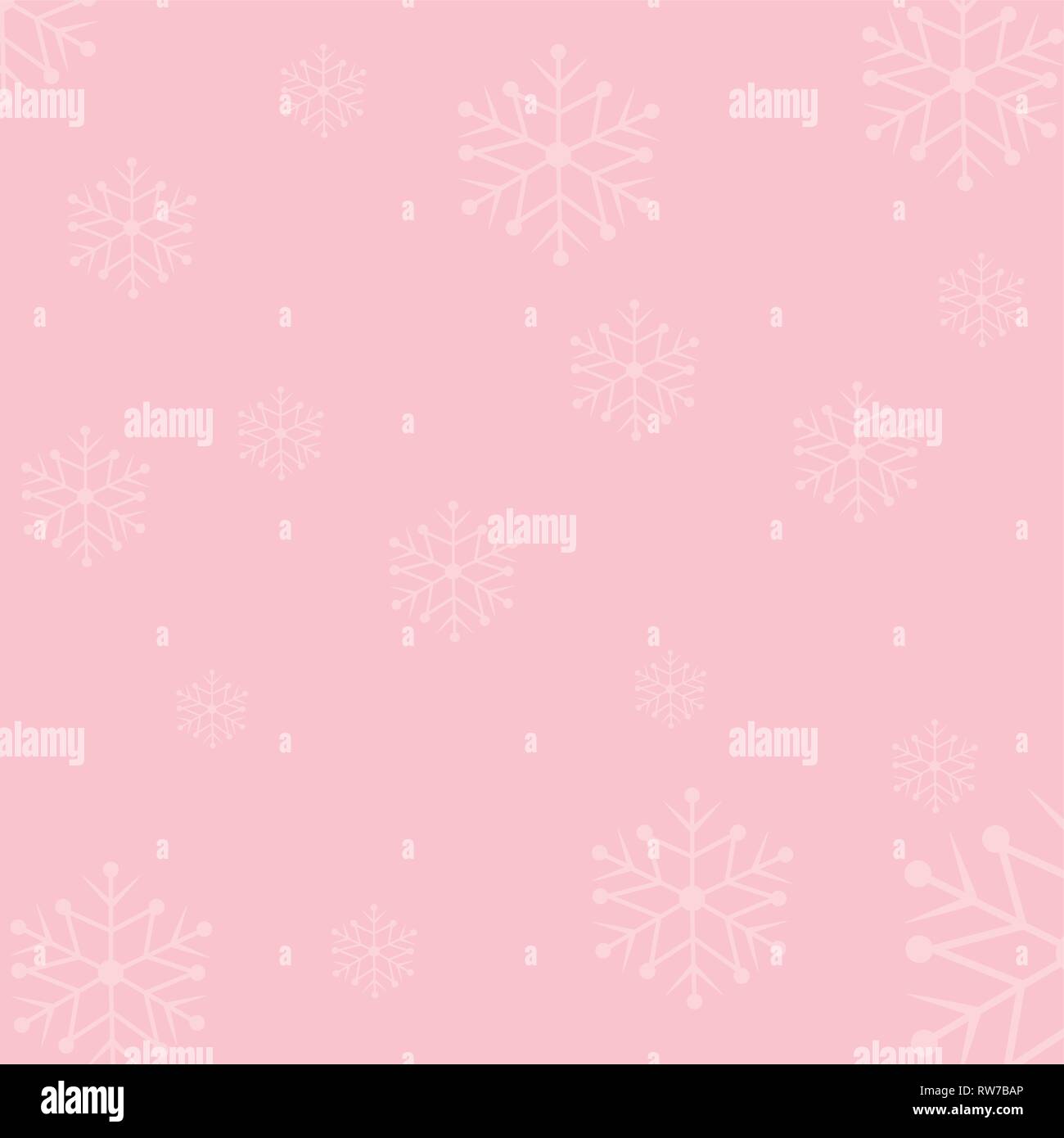 Snowflakes pink background, colorful design. vector illustration Stock ...