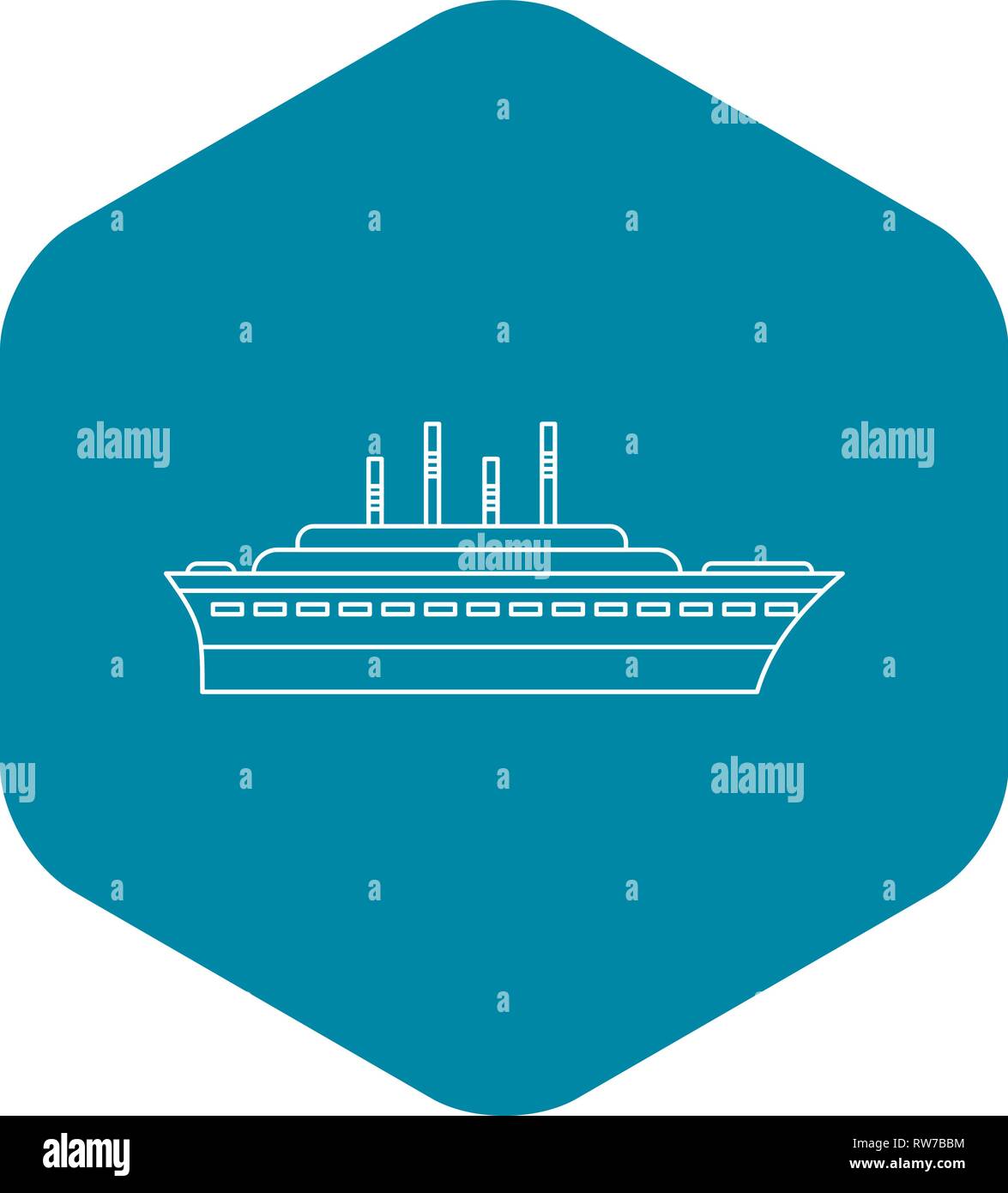 Ship icon, outline style Stock Vector Image & Art - Alamy