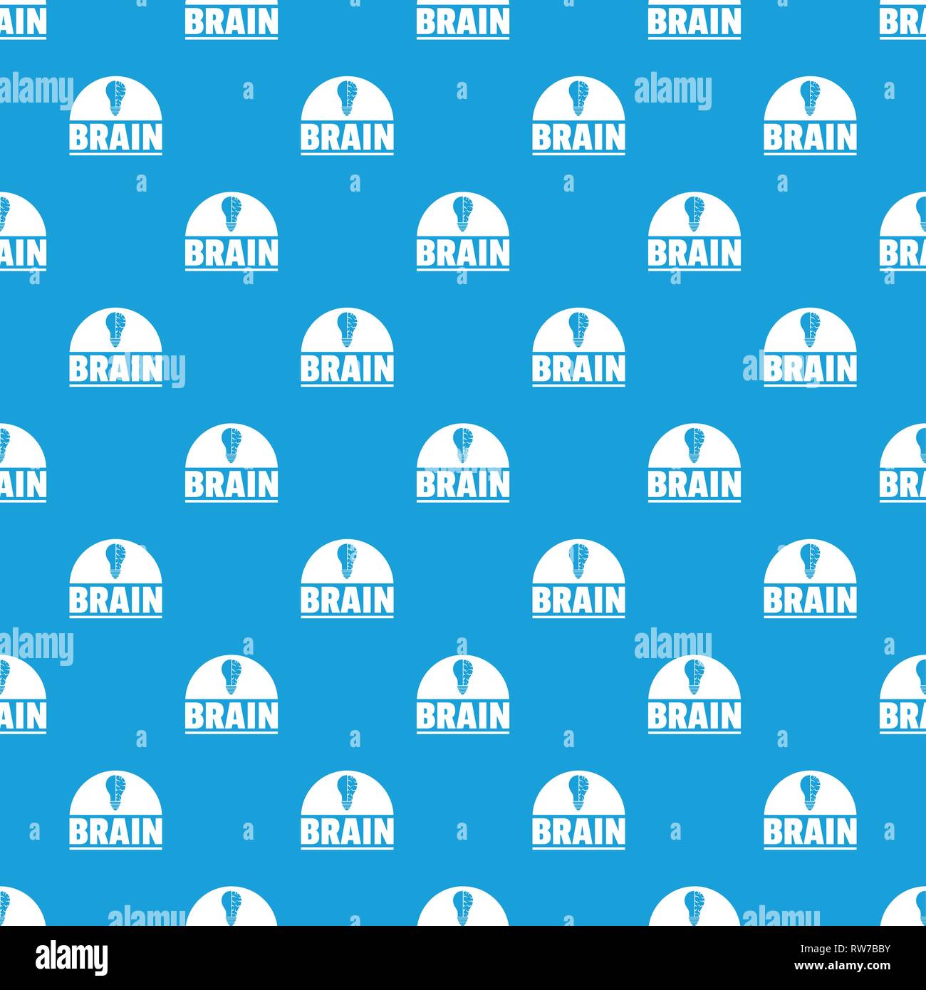 Brain idea pattern vector seamless blue Stock Vector Image & Art - Alamy