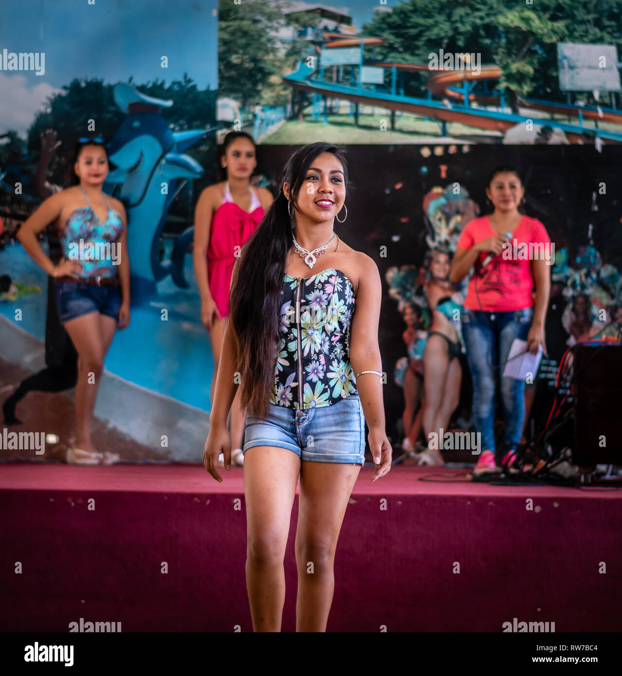 latin beauty pageant girl posing in Guatemala Stock Photo - Alamy