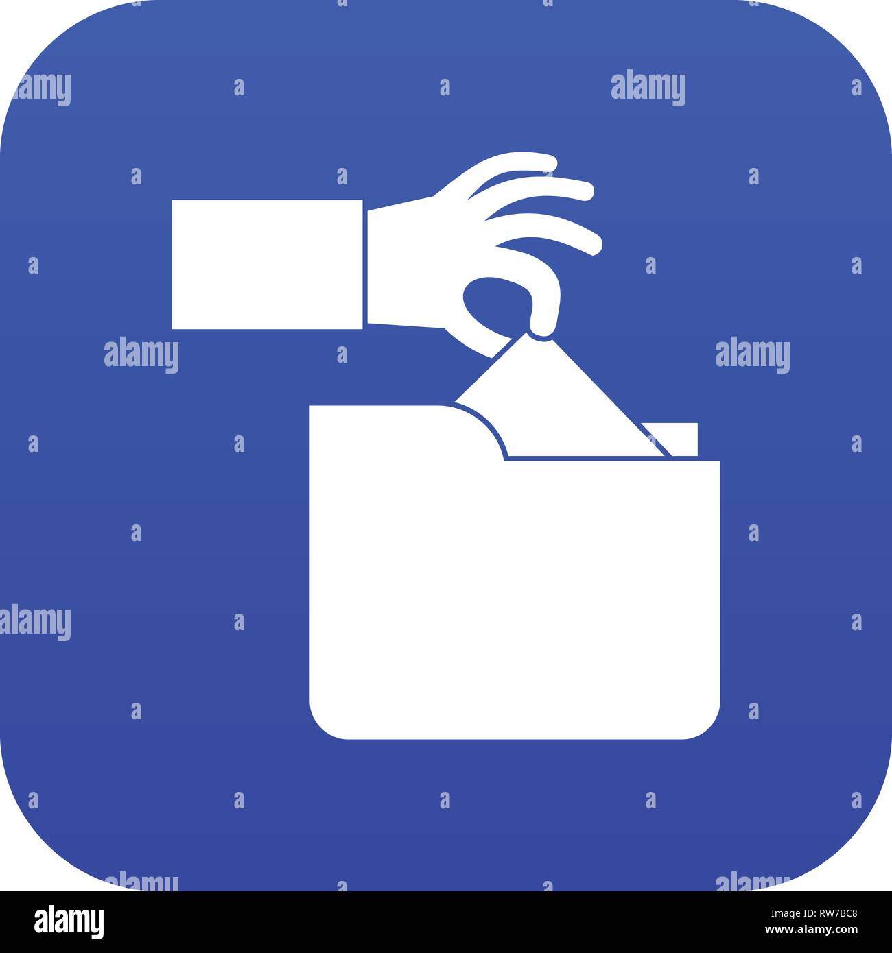 Robbery secret data in folder icon digital blue Stock Vector Image ...