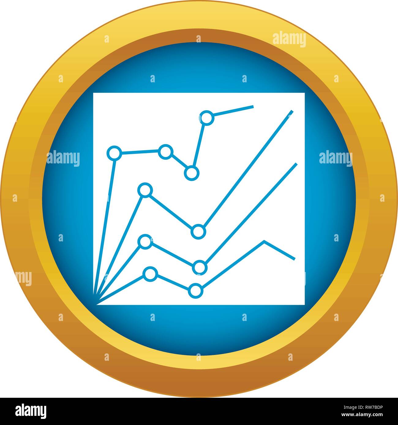 Financial statistics icon blue vector isolated Stock Vector Image & Art ...
