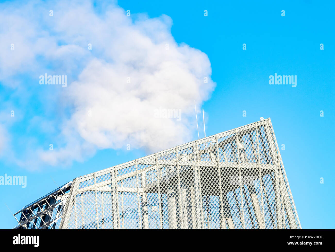 Munich freihat skyline with power generator Stock Photo - Alamy