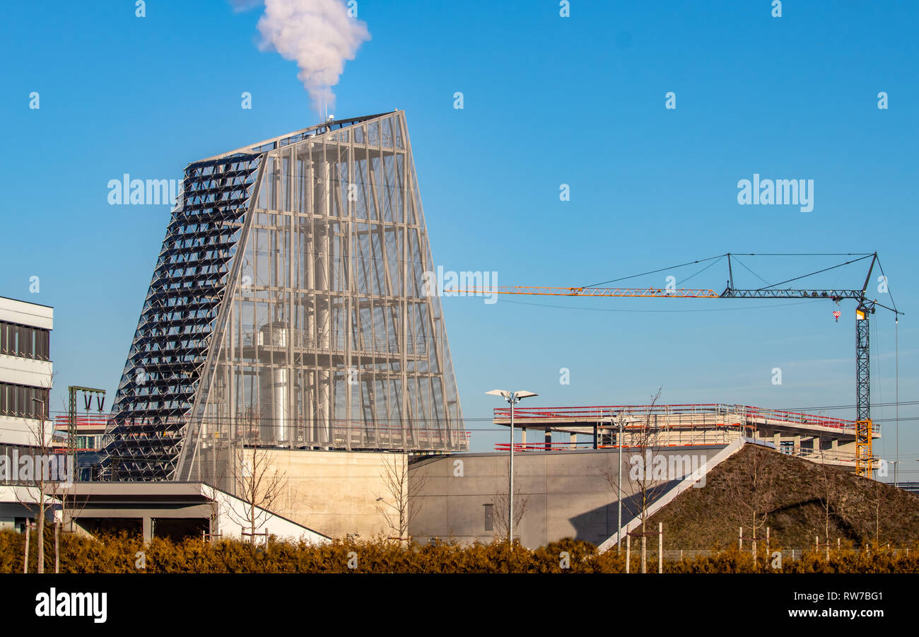 Munich freihat skyline with power generator Stock Photo - Alamy