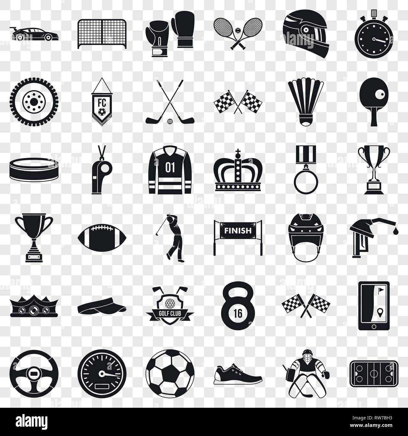 Achievement icons set, simple style Stock Vector Image & Art - Alamy