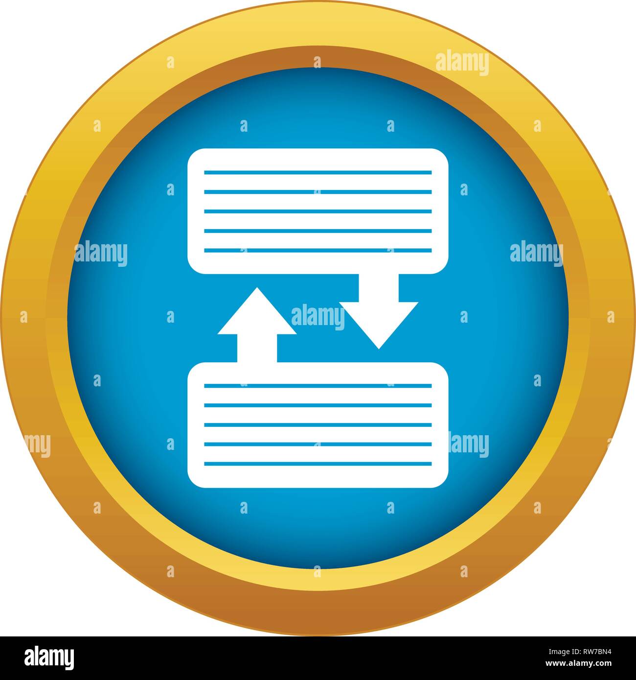 Infographic blocks with arrows icon blue vector isolated Stock Vector ...