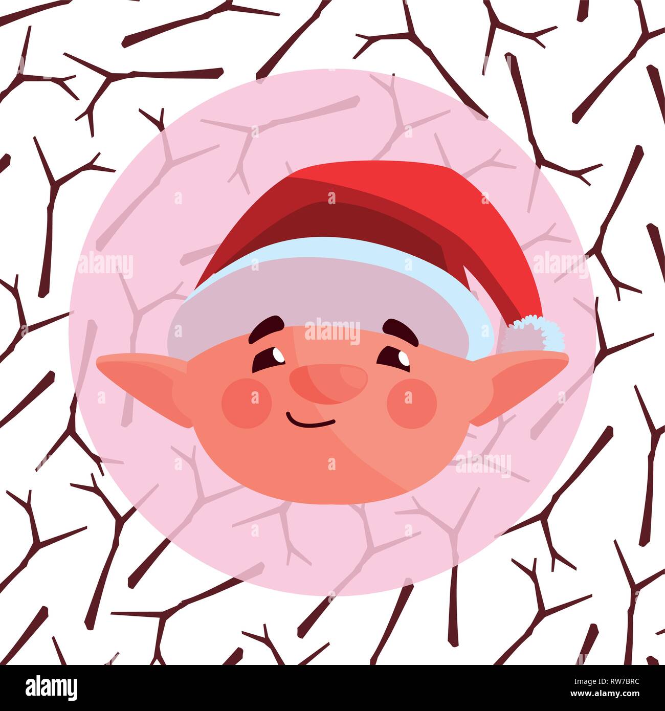 Christmas elf over white background, vector illustration Stock Vector ...