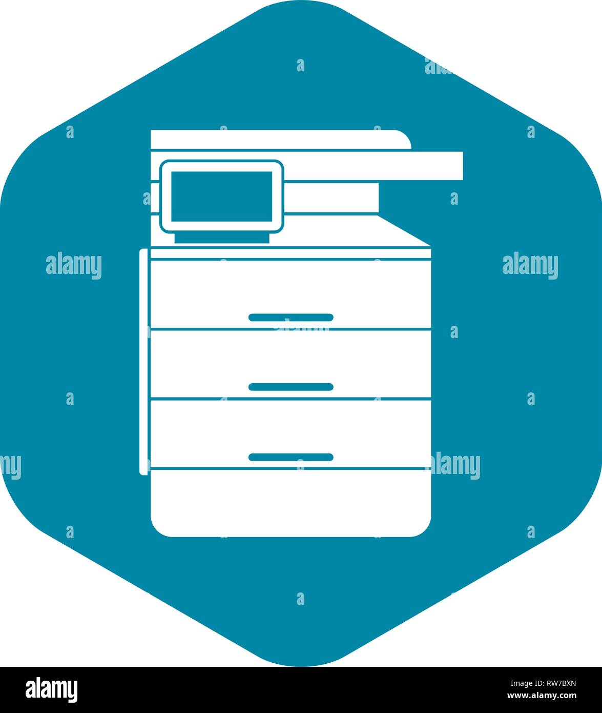 Multipurpose device, fax, copier and scanner icon Stock Vector Image ...
