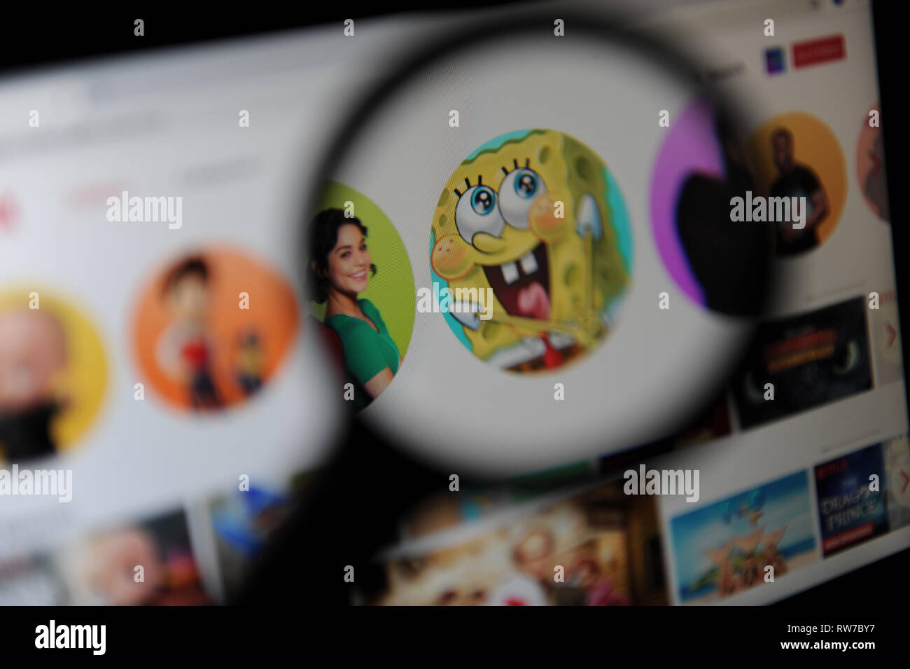 Childrens TV shows seen through a magnifying glass on Netflix Stock ...