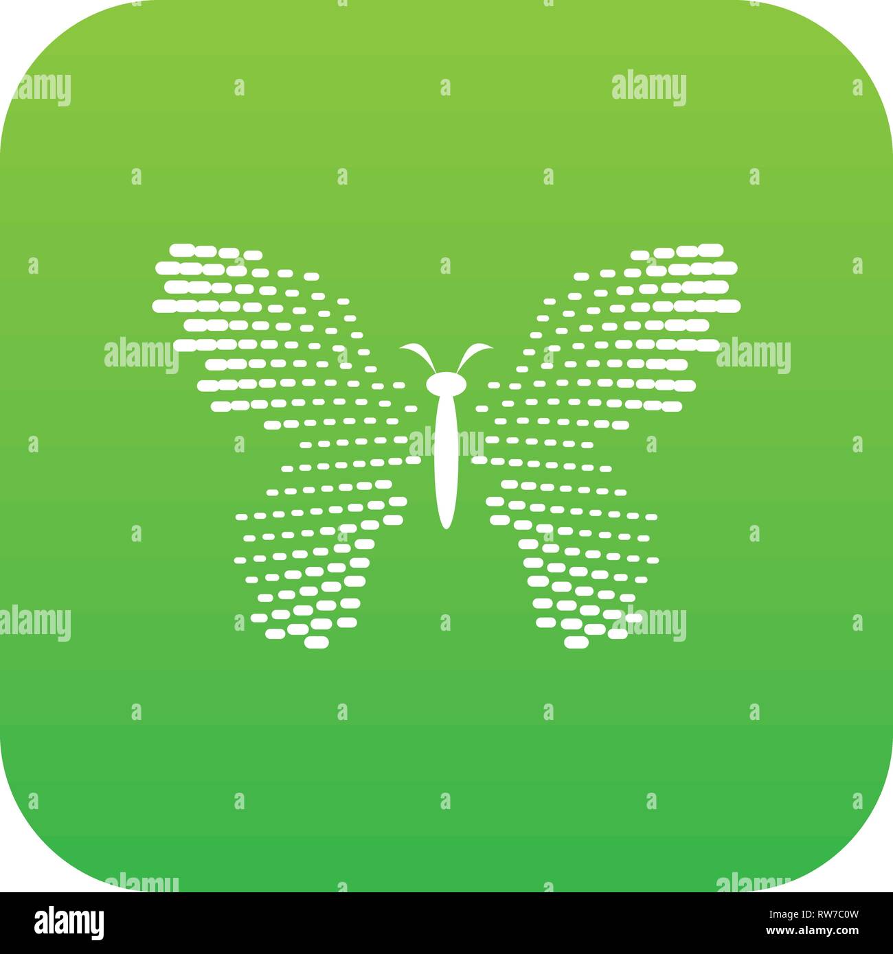 Butterfly with dot wings icon green vector Stock Vector Image & Art - Alamy
