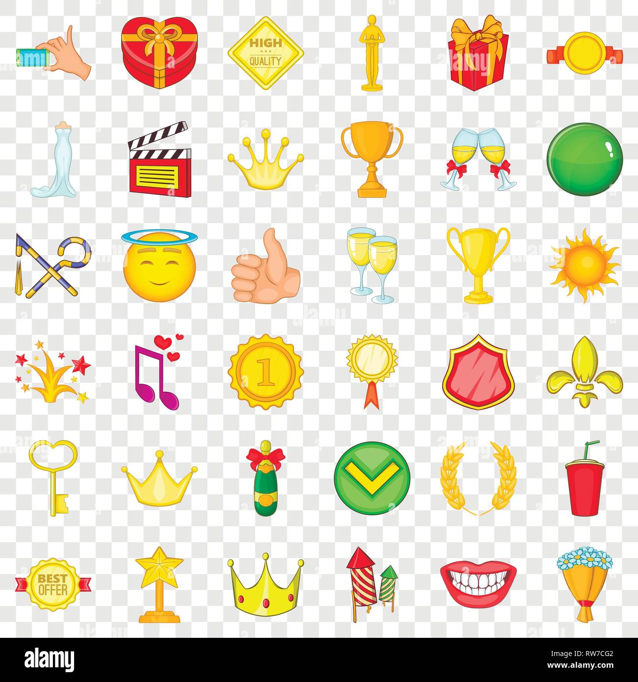 Award icons set, cartoon style Stock Vector Image & Art - Alamy