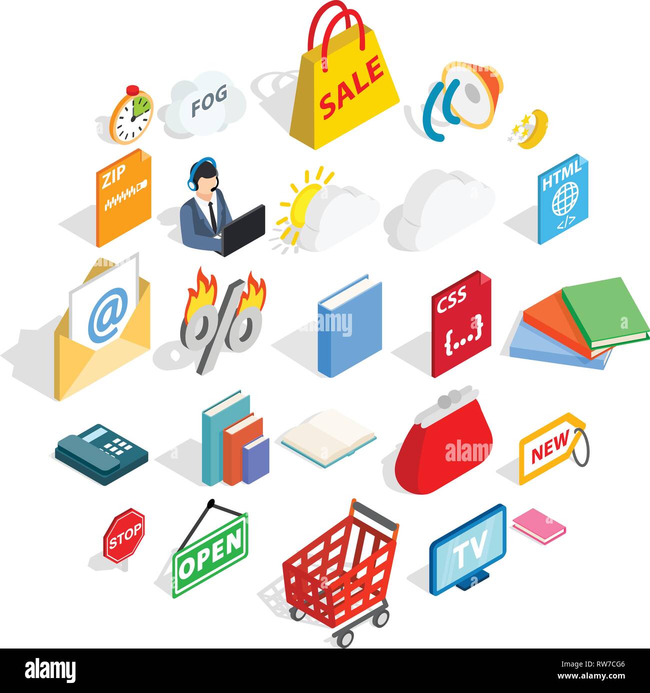 Business applications icons set, isometric style Stock Vector Image ...