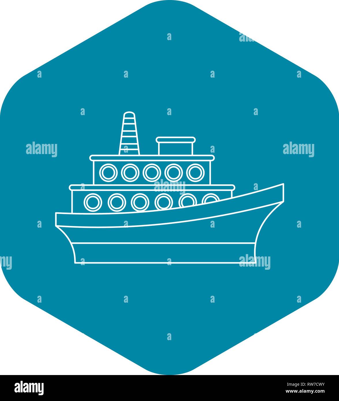 Big ship icon, outline style Stock Vector Image & Art - Alamy
