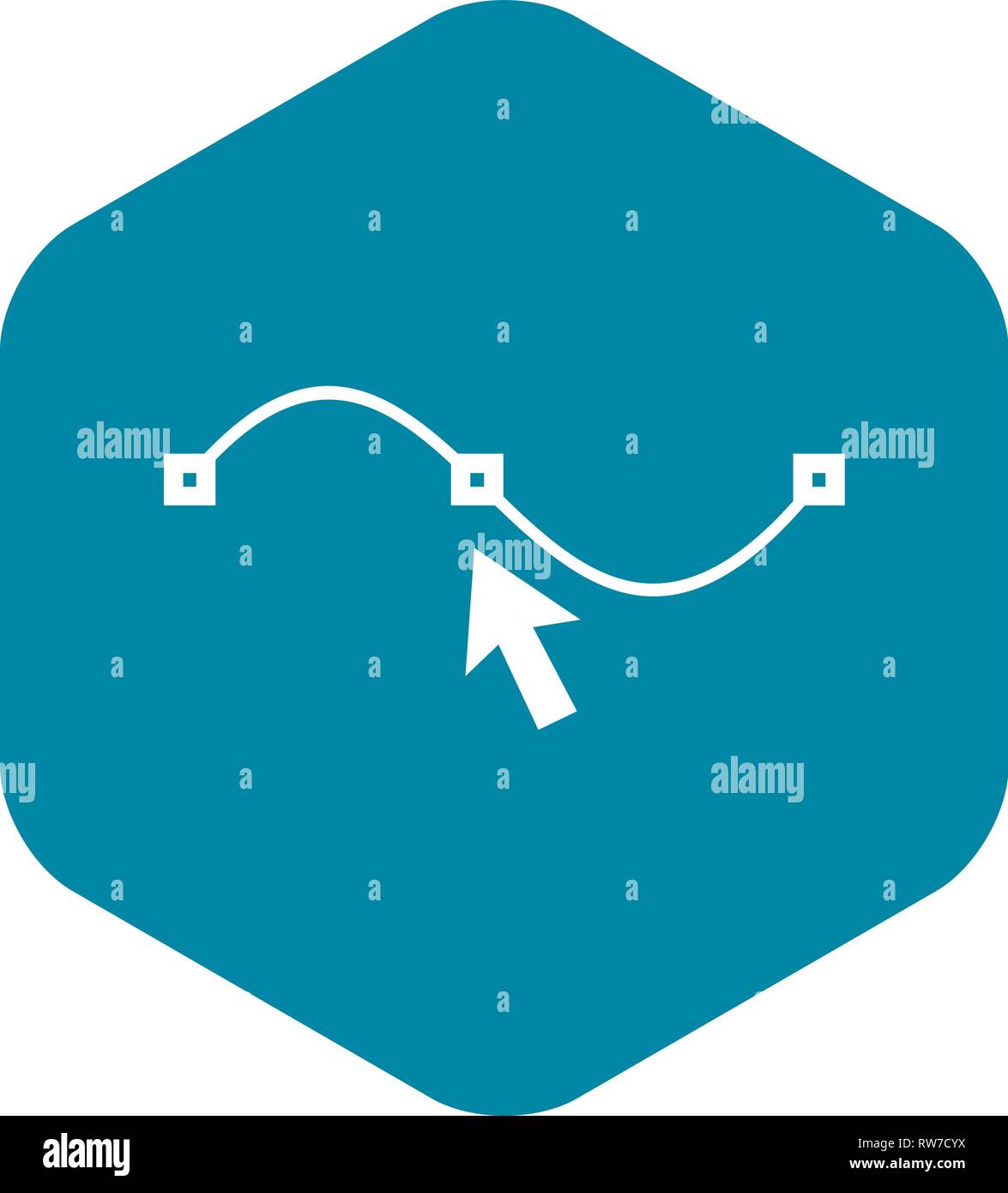 Drawing the curve icon, simple style Stock Vector Image & Art - Alamy