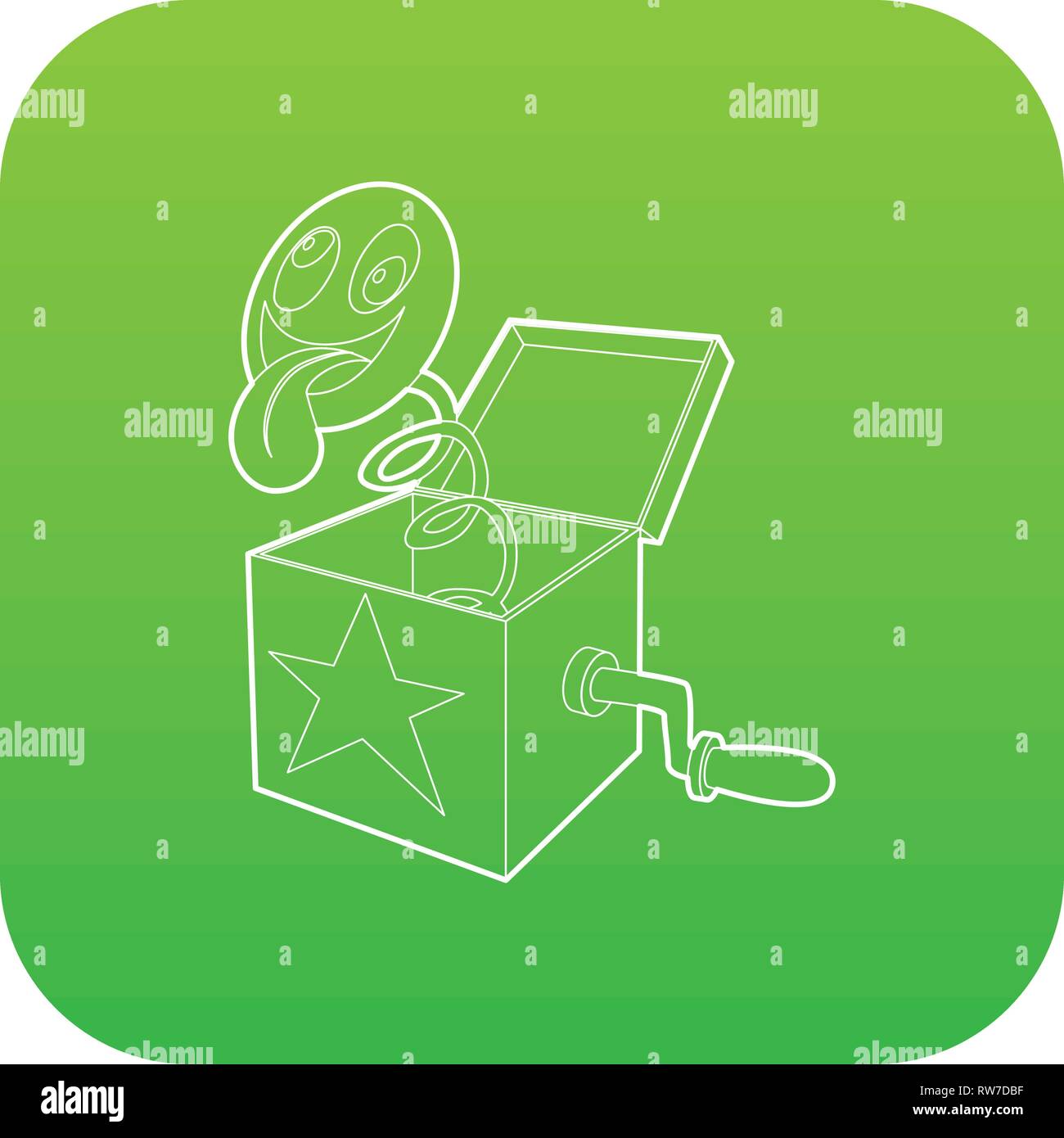 Toy box in spring icon green vector Stock Vector Image & Art - Alamy