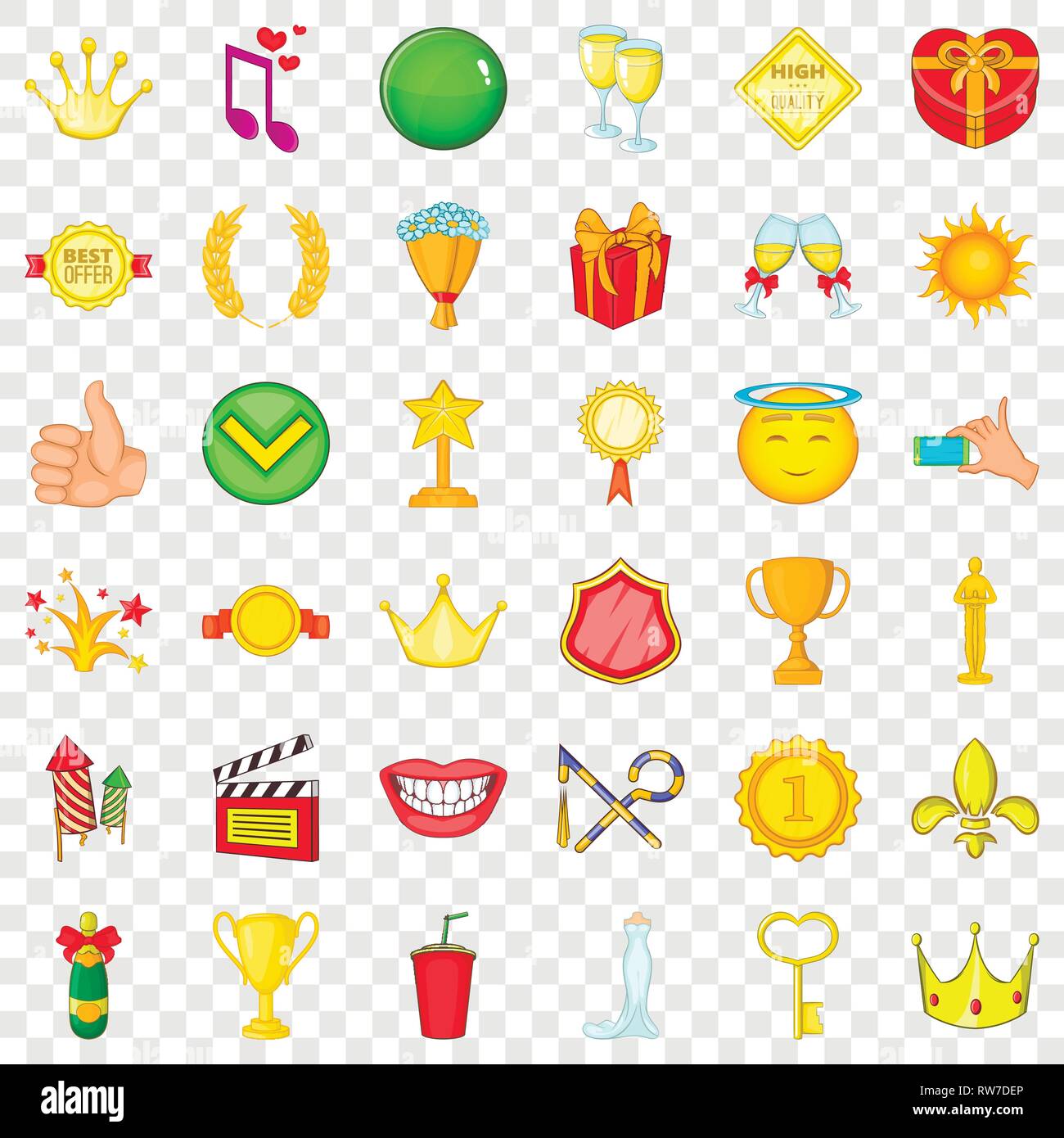 Prize icons set, cartoon style Stock Vector Image & Art - Alamy