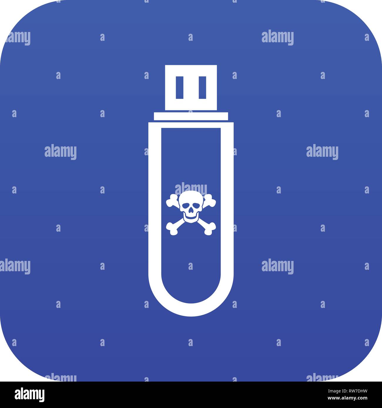 Infected USB flash drive icon digital blue Stock Vector Image & Art - Alamy
