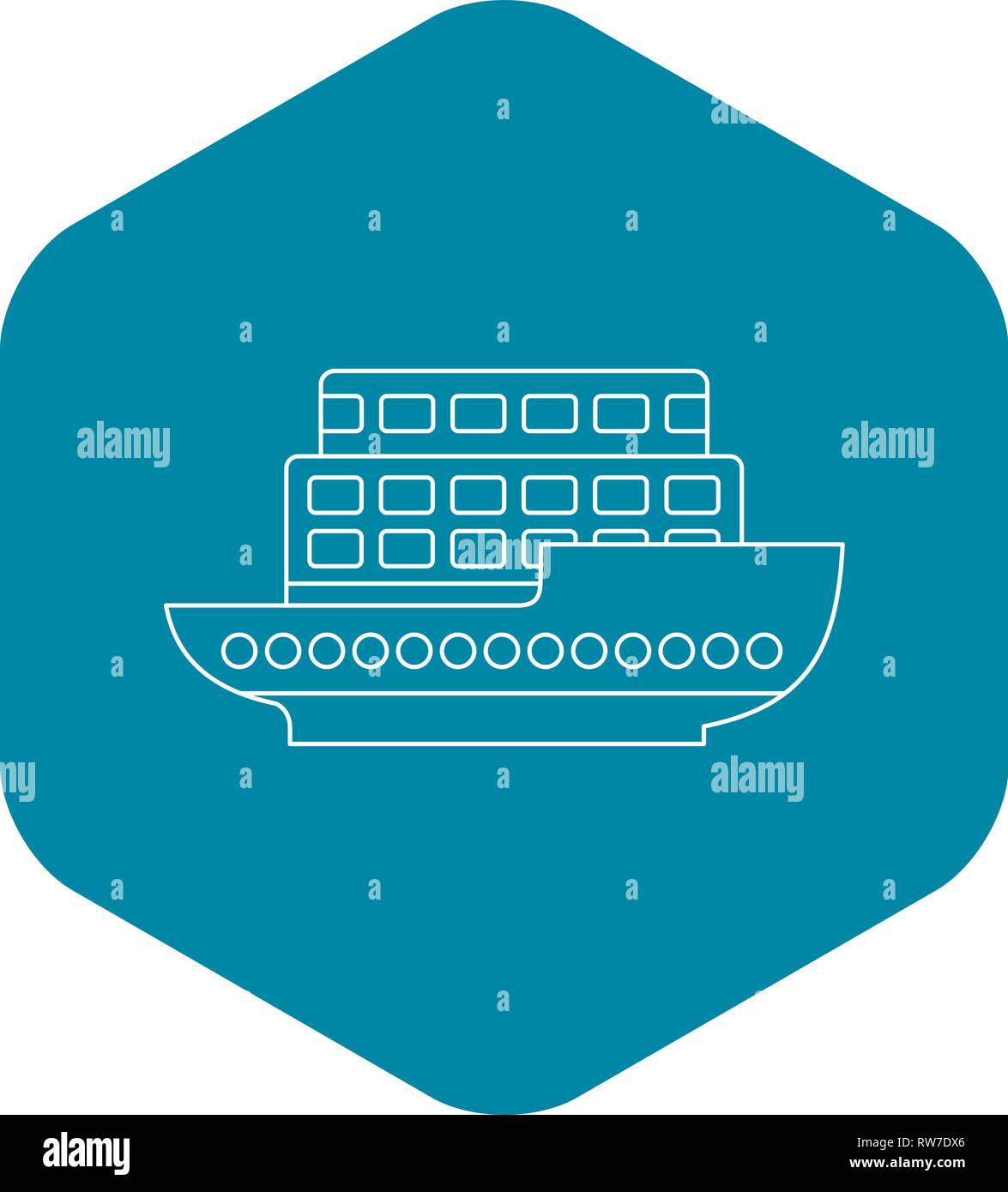 Large passenger ship icon, outline style Stock Vector Image & Art - Alamy