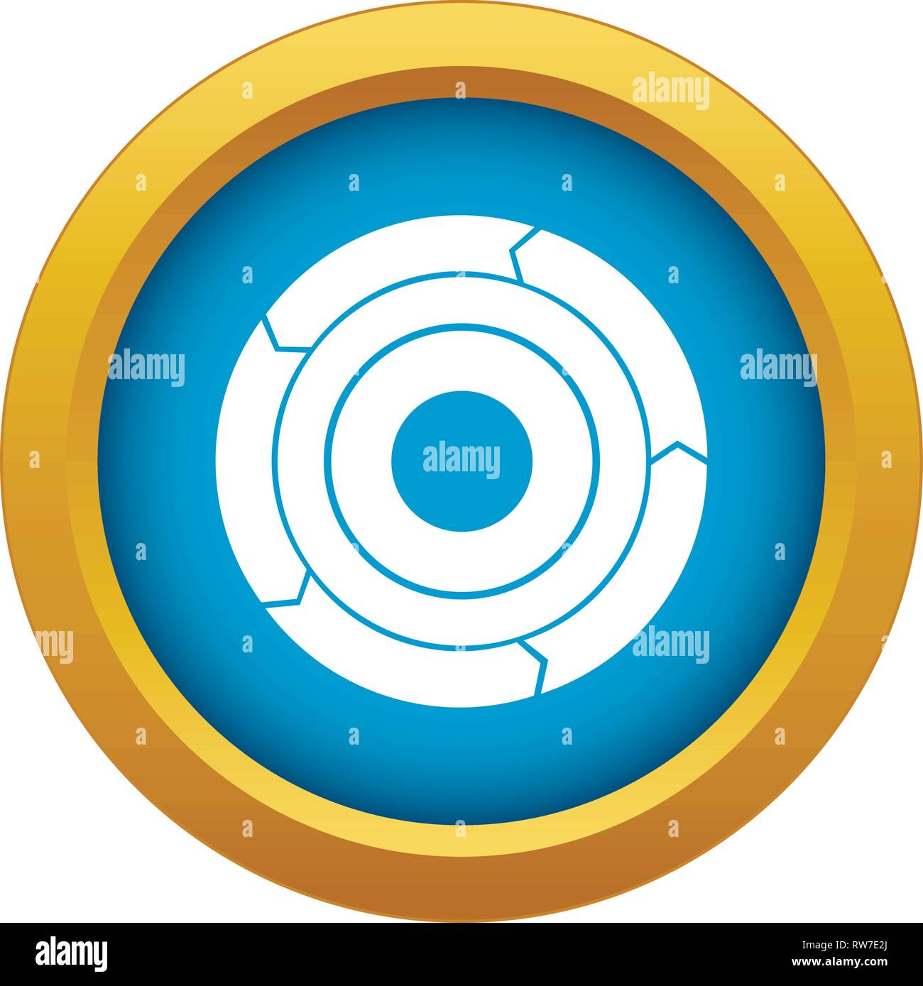 Chart pie with arrows icon blue vector isolated Stock Vector Image ...