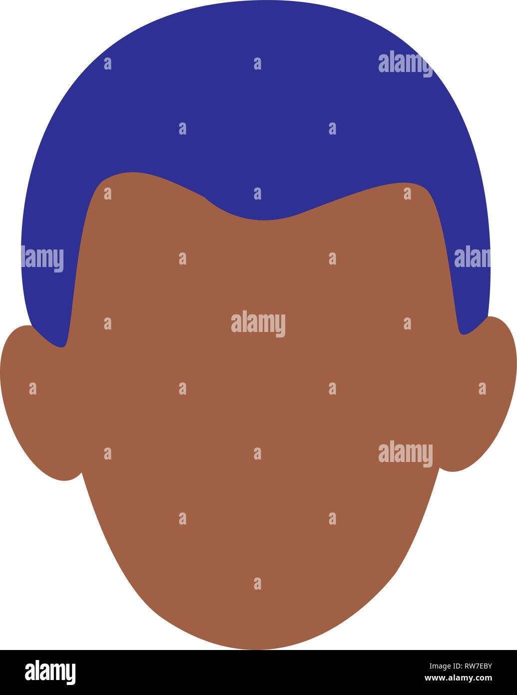 Avatar man head icon over white background, vector illustration Stock ...