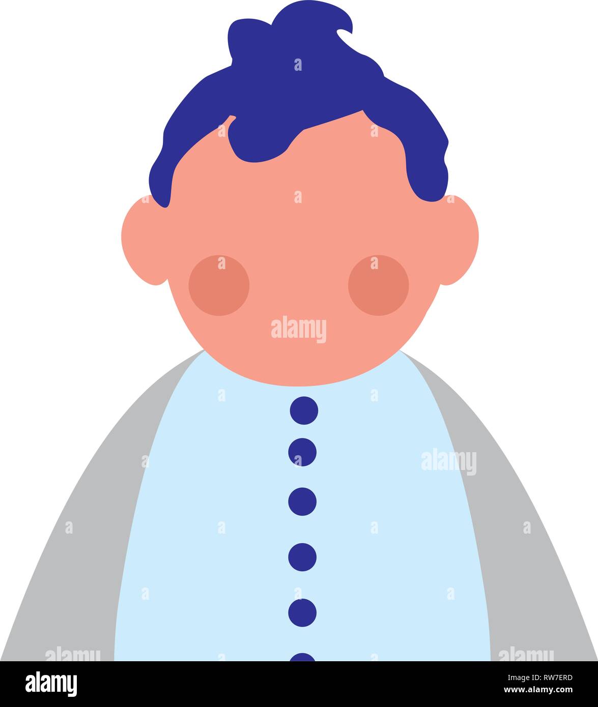Avatar baby icon over white background, vector illustration Stock ...