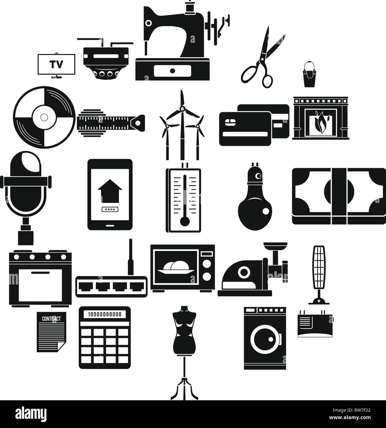 Computer staff icons set, simple style Stock Vector Image & Art - Alamy