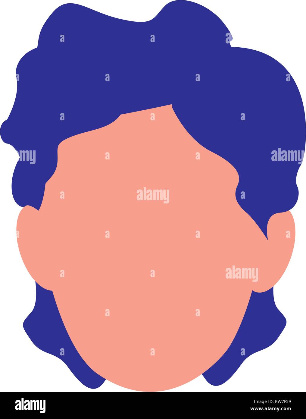 Avatar man head icon over white background, vector illustration Stock ...