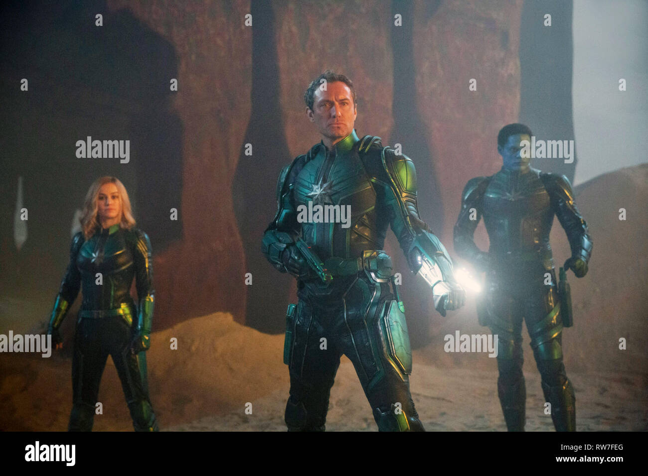 CAPTAIN MARVEL, from left: Brie Larson as Carol Danvers / Captain ...