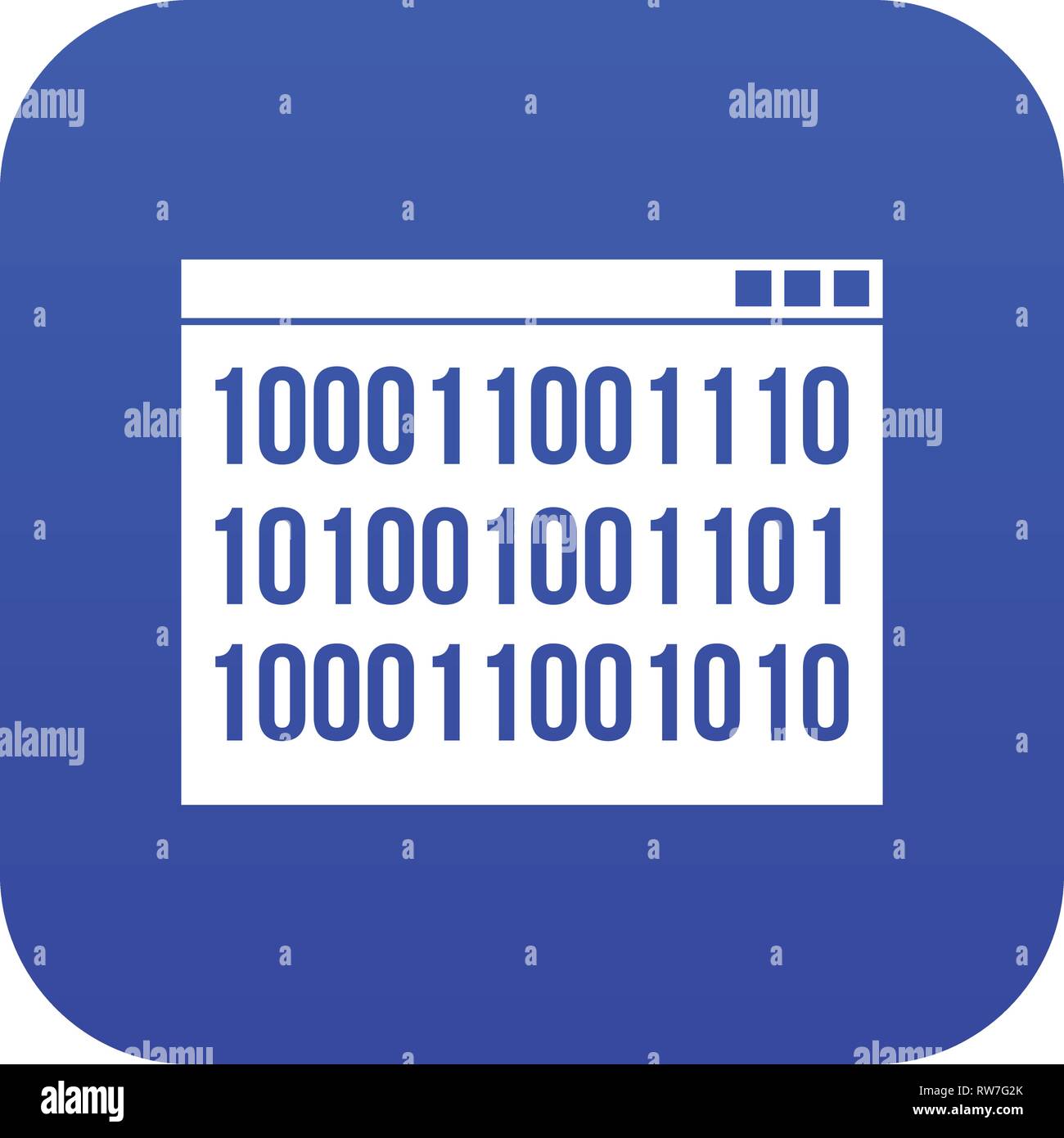 Binary Code Icon Digital Blue Stock Vector Image & Art - Alamy