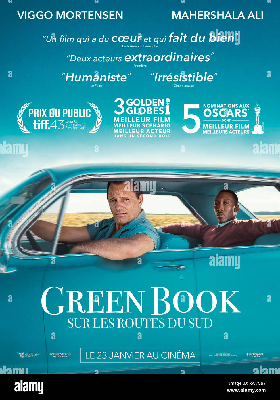 GREEN BOOK, poster from France, from left: Viggo Mortensen, Mahershala Ali, 2018. © Universal ...