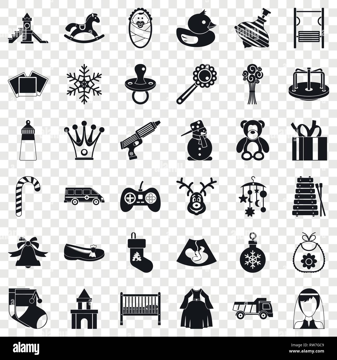 Baby icons set, simple style Stock Vector Image & Art - Alamy