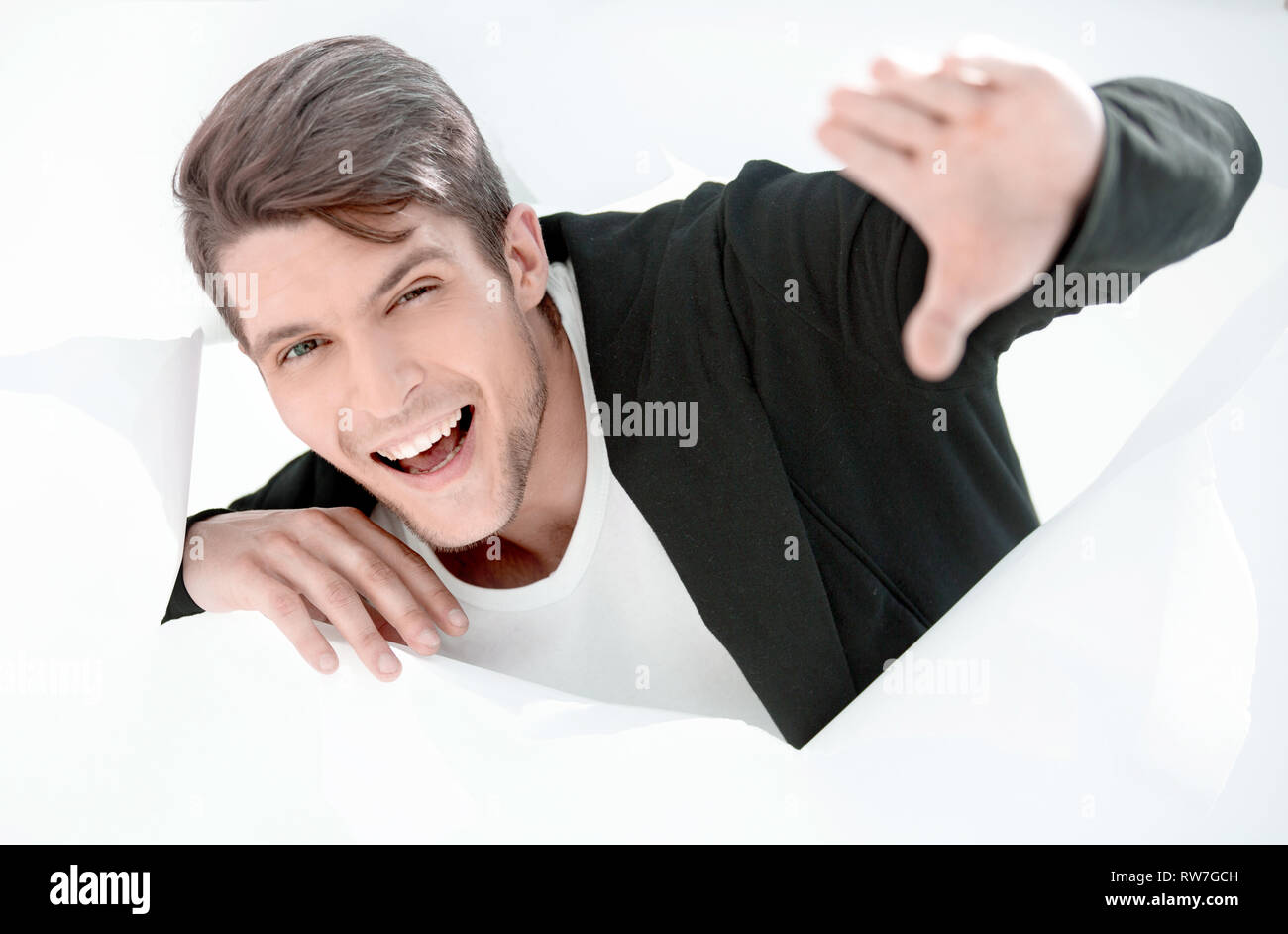 Break through wall hi-res stock photography and images - Alamy