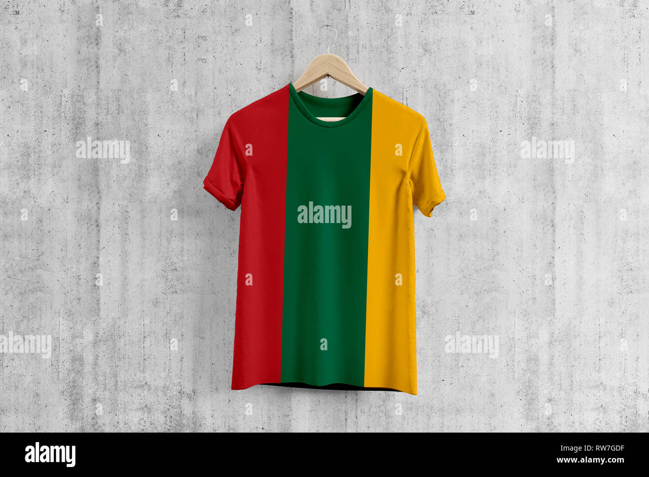 Lithuania flag T-shirt on hanger, Lithuanian team uniform design idea ...