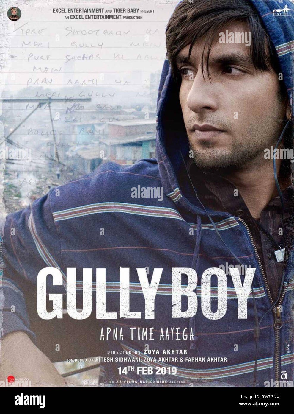 GULLY BOY, Indian poster, Ranveer Singh, 2019. © Sixth Sense Media ...